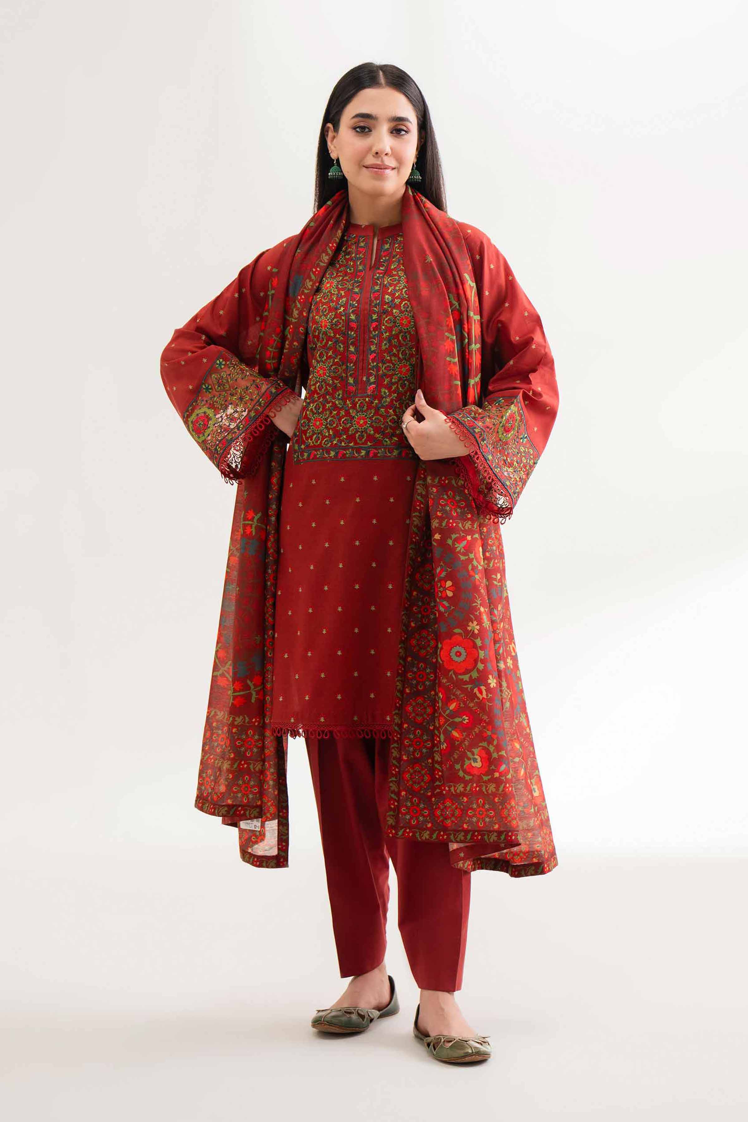 2 Piece - Digital Printed Embroidered Suit - 42501761 - NISHAT